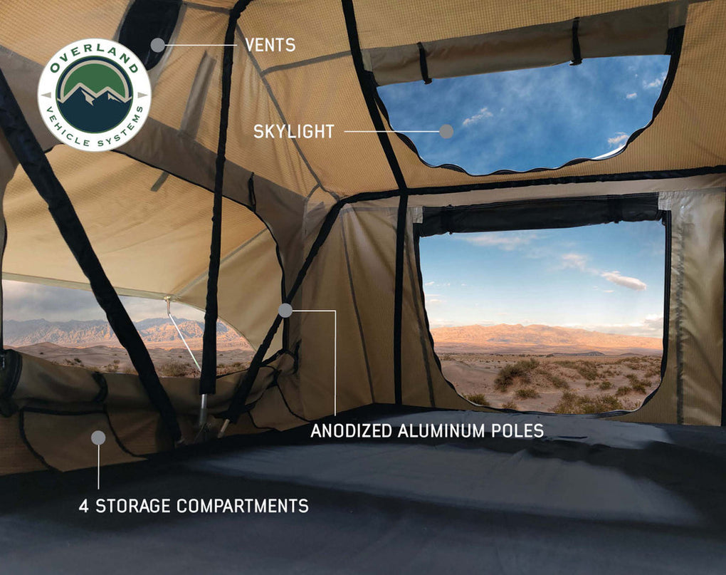 OVS TMBK 3 Person Roof Top Tent with Green Rain Fly - 18119933 ...