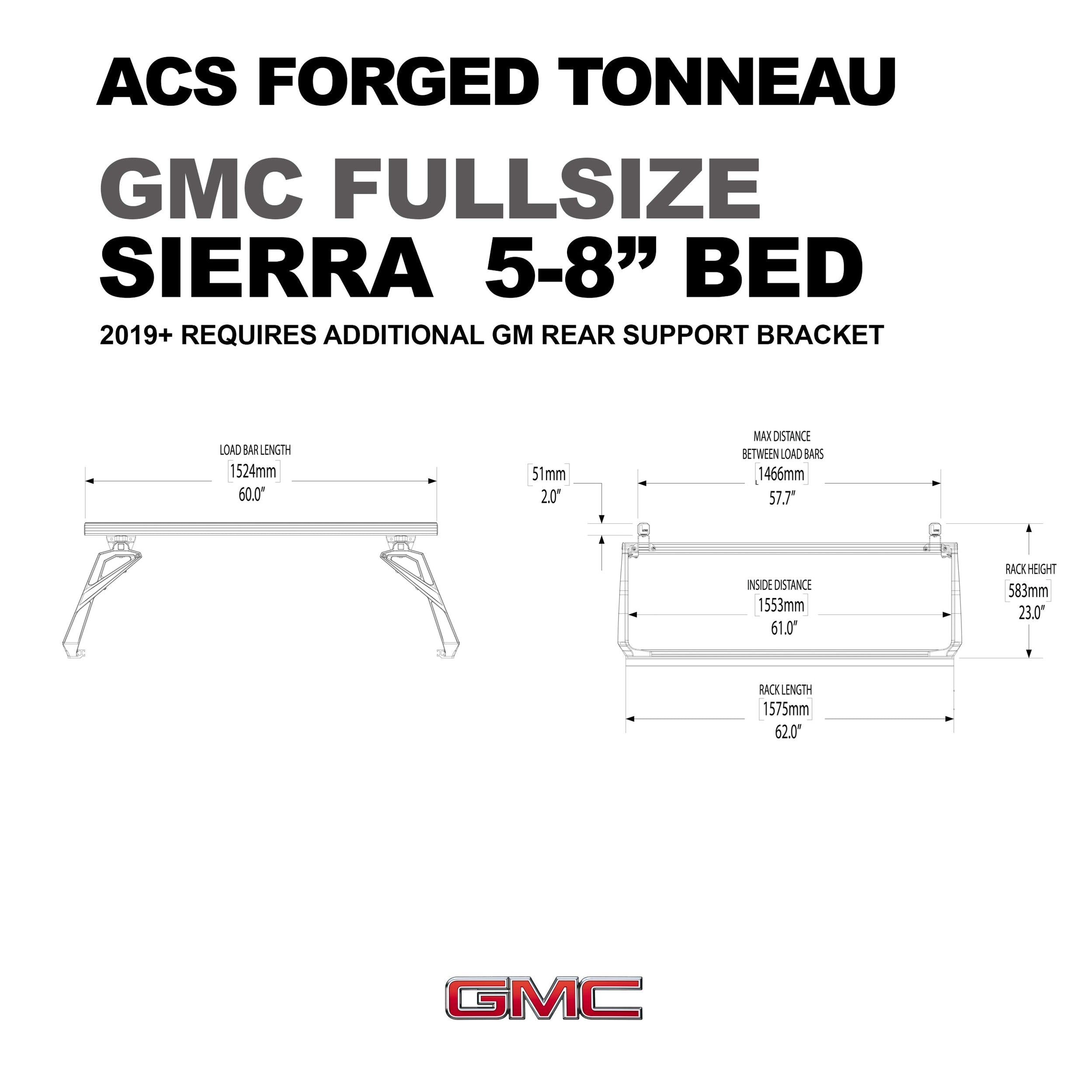 ACS FORGED TONNEAU - RACK ONLY - GMC — Rackstarz Vehicle Rack & Hitch